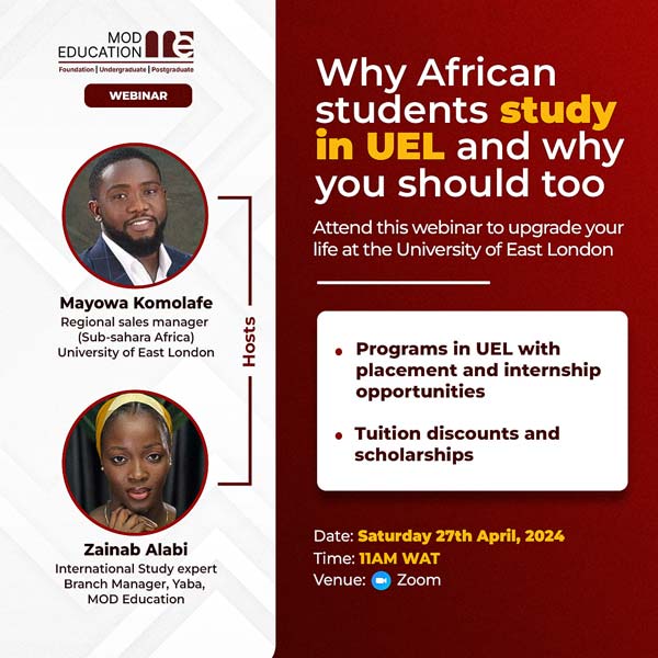 Why African Students Study In UEL And Why You Should Too - Thanks | MOD ...